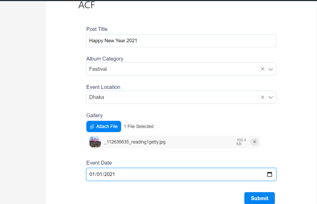 Advanced Custom Fields (ACF) Integrations - Bit Form