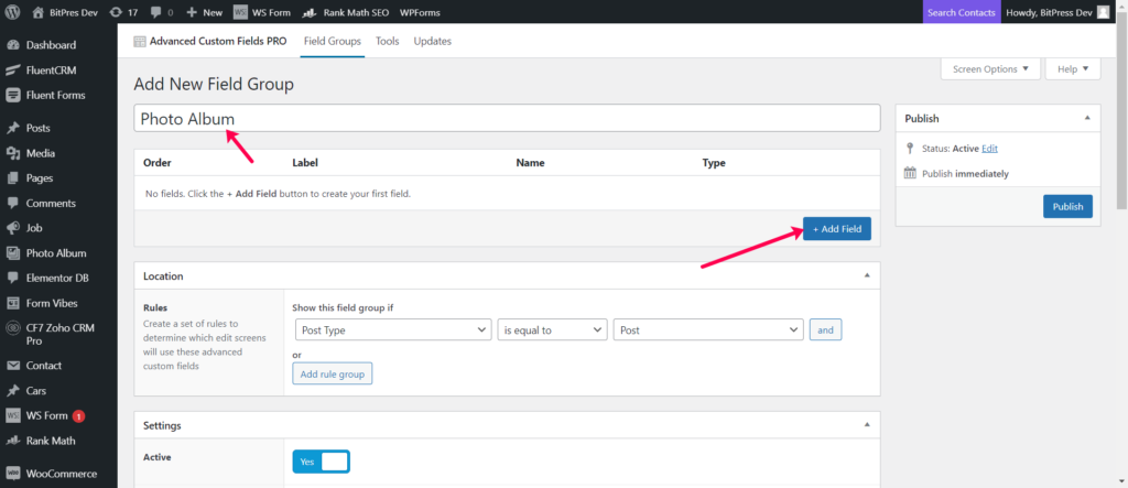 Advanced Custom Fields (ACF) Integrations - Bit Form