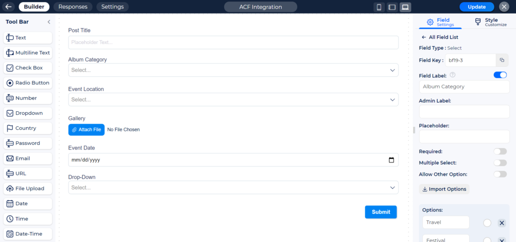 Advanced Custom Fields (ACF) Integrations - Bit Form