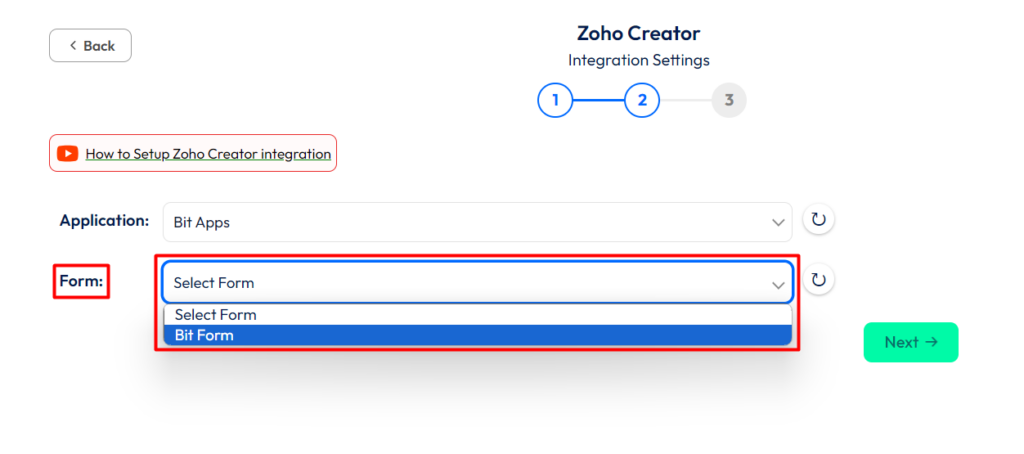Zoho Creator Integration With Bit Form