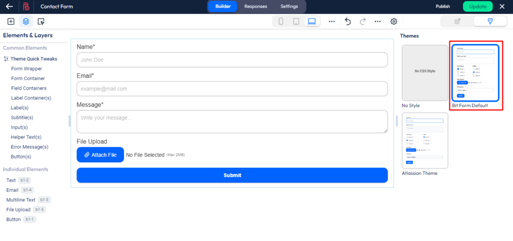 Bit Form - Theme Customization