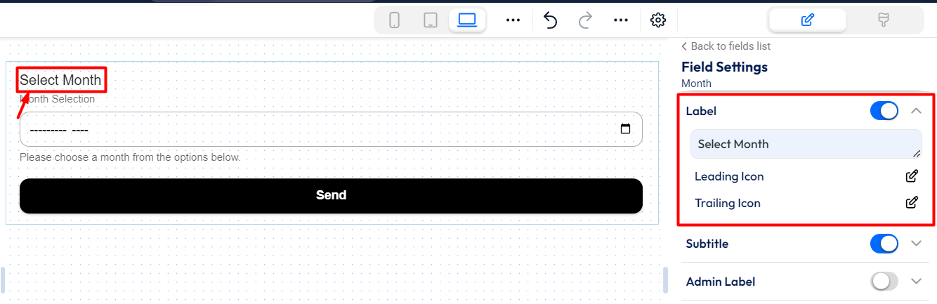 Month Field Setup In Bit Form - Bit Form