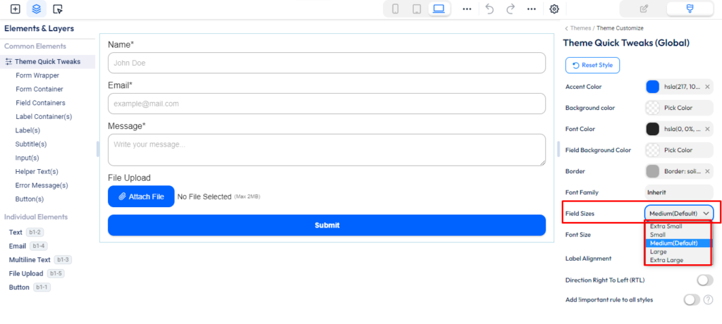Bit Form - Theme Customization