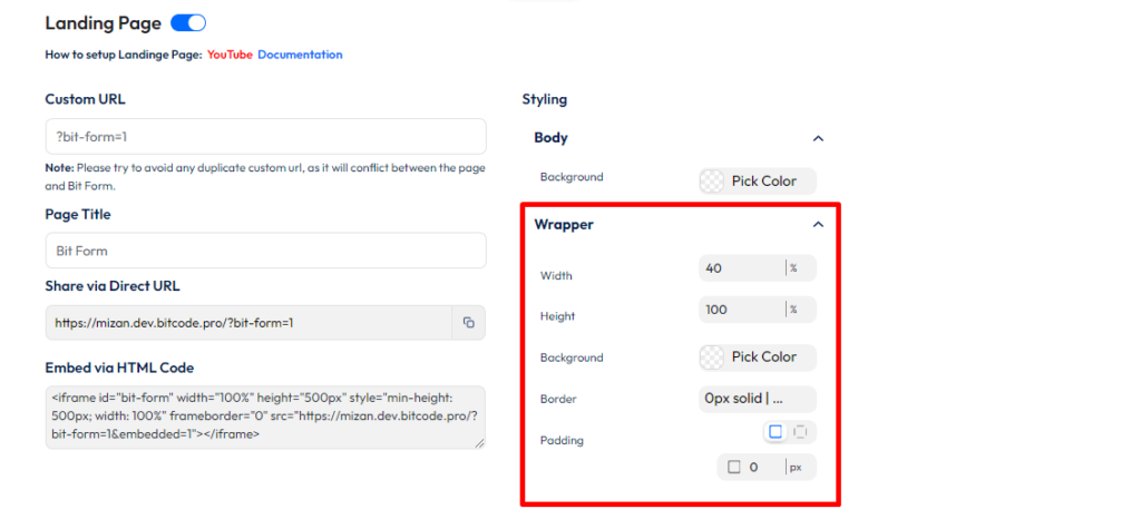 Landing Page - Bit Form