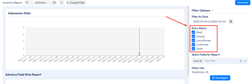 Responses Analytics Report - Bit Form
