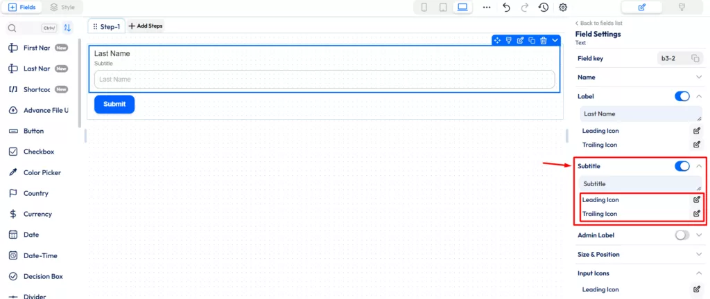 Last Name Field - Bit Form