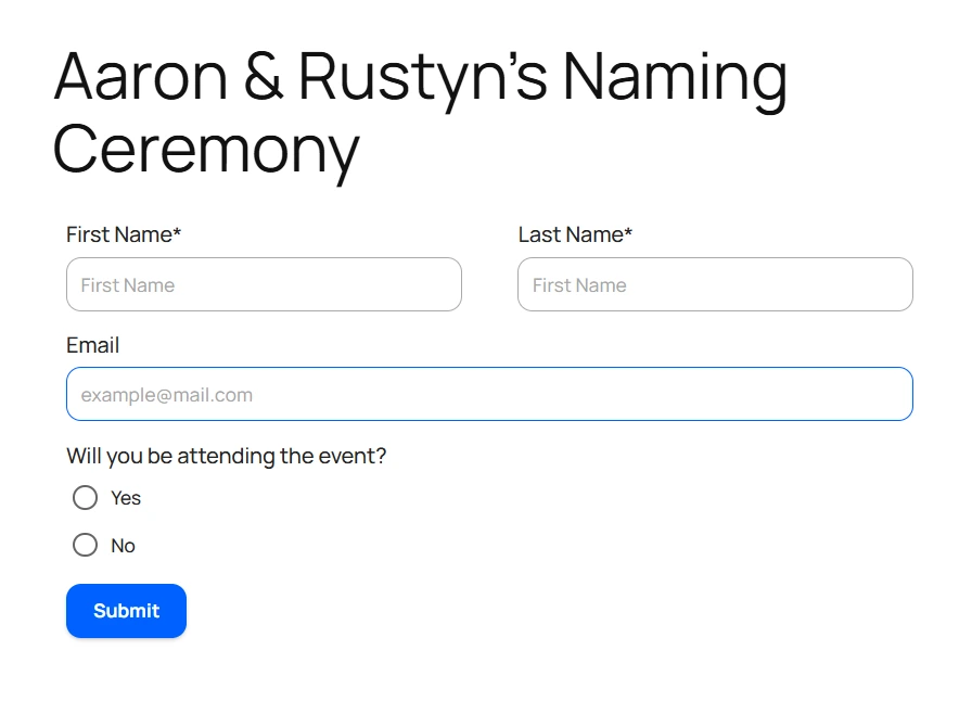 How To Create An Event RSVP Form With Conditional Logic In WordPress - Bit Form